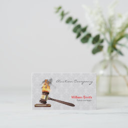 Auctioneer Services Business Card | Zazzle