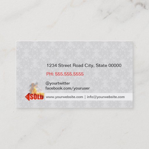Auctioneer Services Business Card | Zazzle
