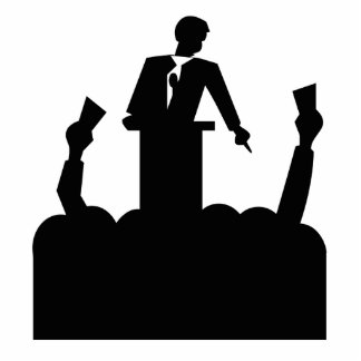 Auctioneer Silhouette Acrylic Cut Outs