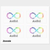 Audhd (adhd and autistic) neurodiversity rectangular sticker | Zazzle