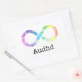 Audhd (adhd and autistic) neurodiversity rectangular sticker | Zazzle