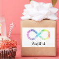 Audhd (adhd and autistic) neurodiversity rectangular sticker | Zazzle