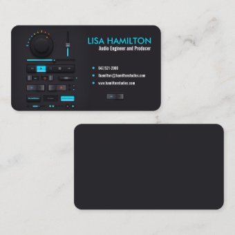 audio engineer business card | Zazzle