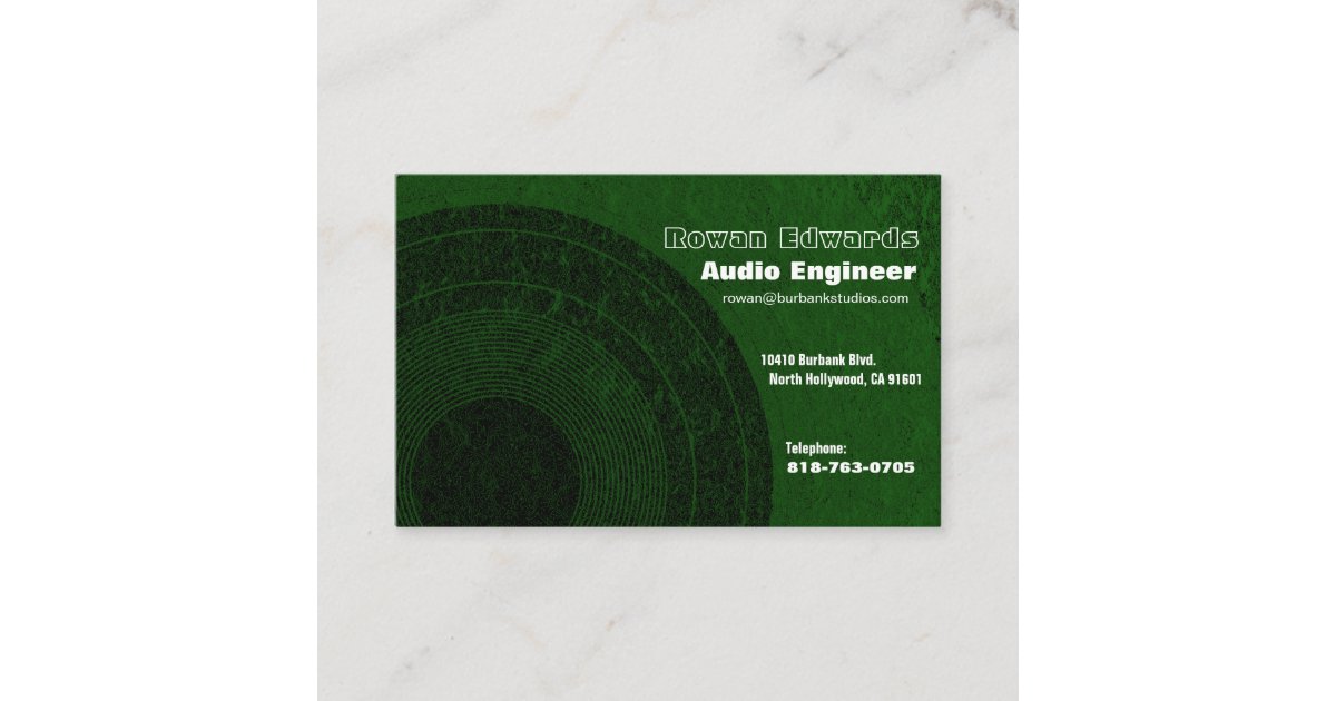 Audio Engineer Euro Business Card | Zazzle