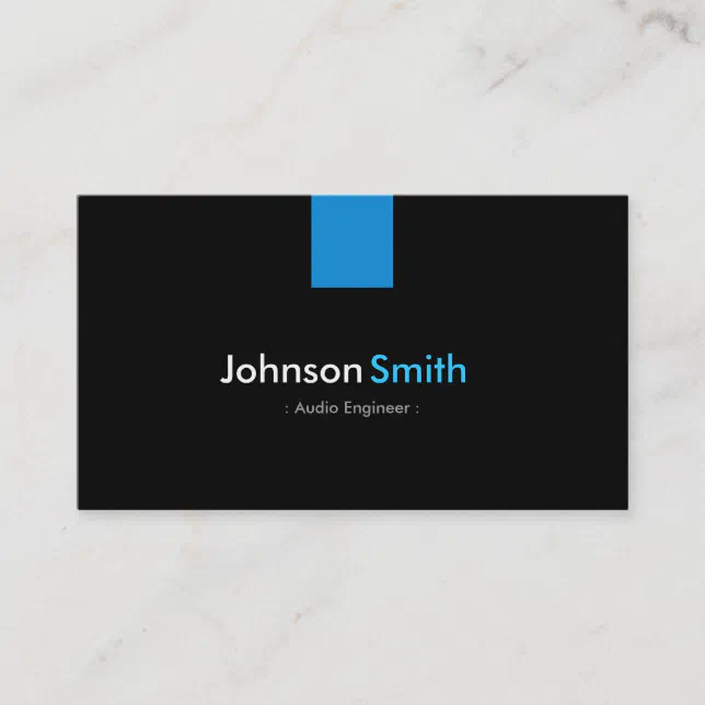 Audio Engineer Modern Aqua Blue Business Card | Zazzle
