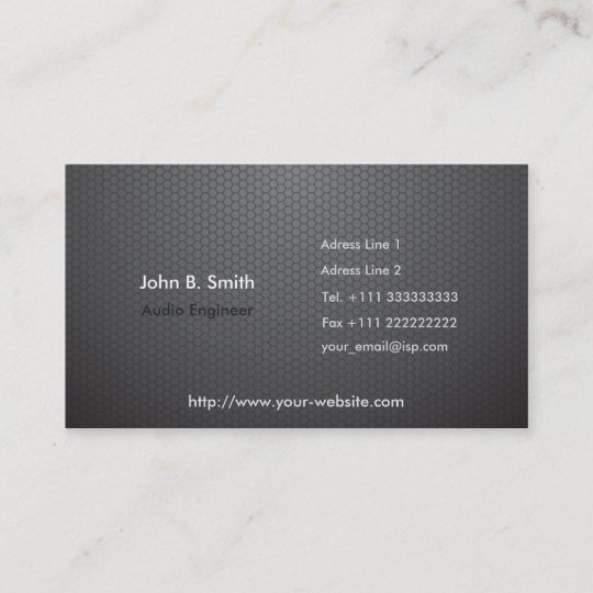 Audio Engineer Personal Business Card | Zazzle.com