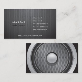 Audio Engineer Personal Business Card | Zazzle