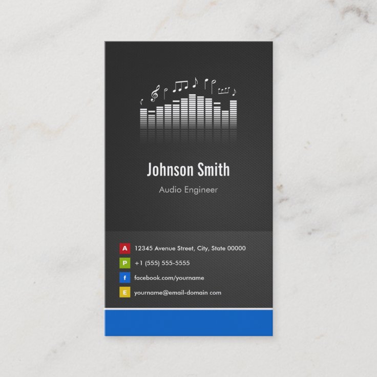 Audio Engineer - Premium Creative Innovative Business Card | Zazzle