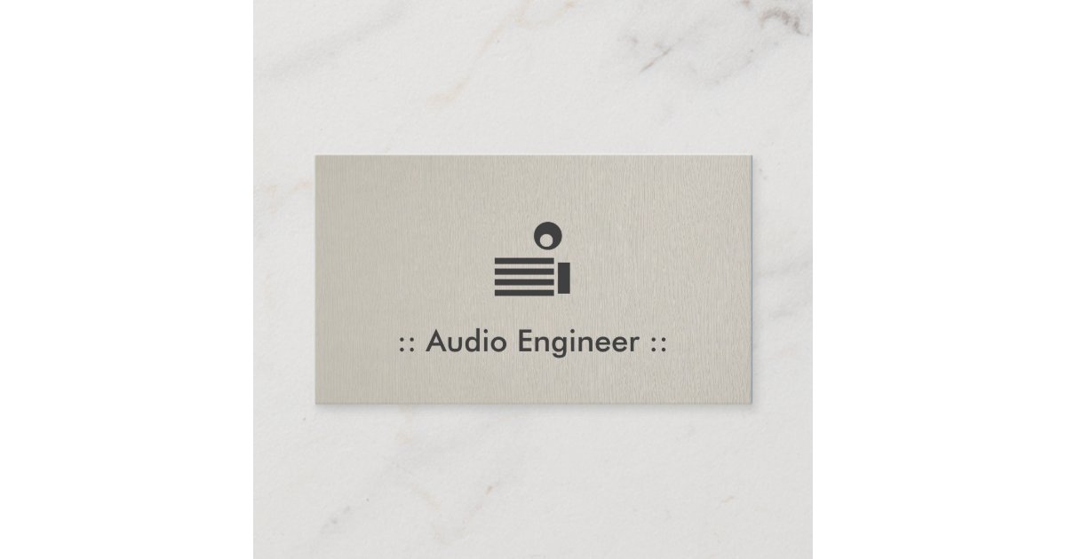 Audio Engineer Simple Elegant Professional Business Card | Zazzle.com