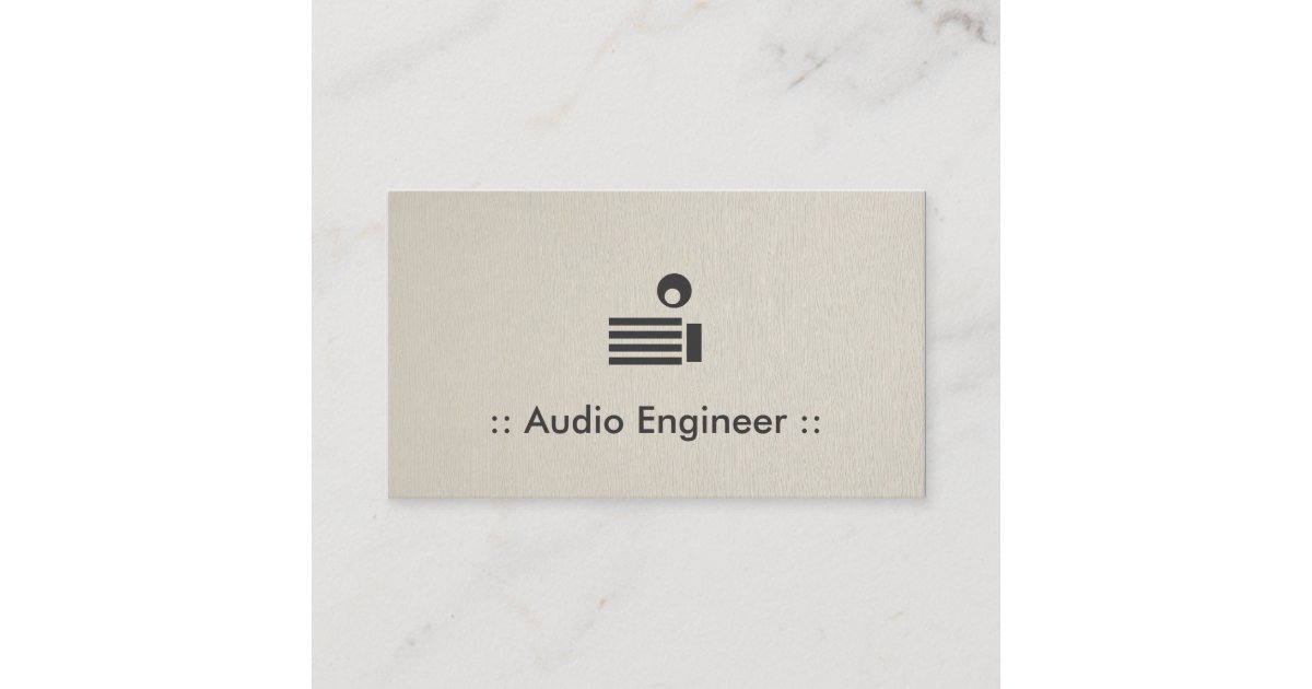 Audio Engineer Simple Elegant Professional Business Card | Zazzle