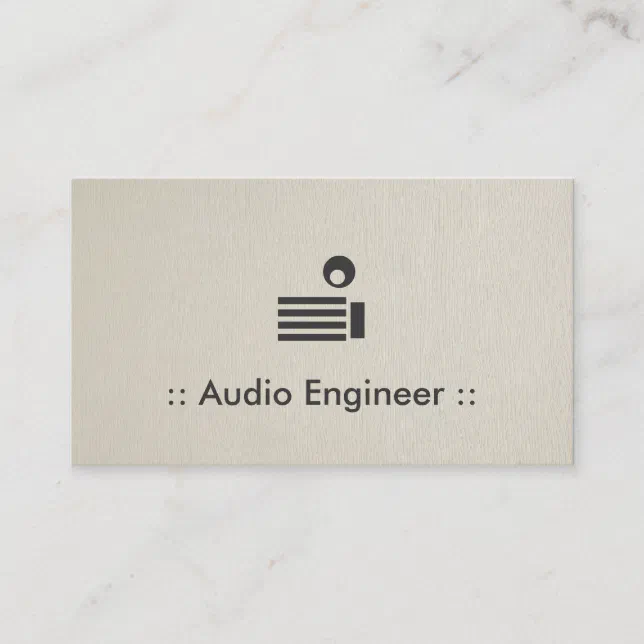 Audio Engineer Simple Elegant Professional Business Card | Zazzle