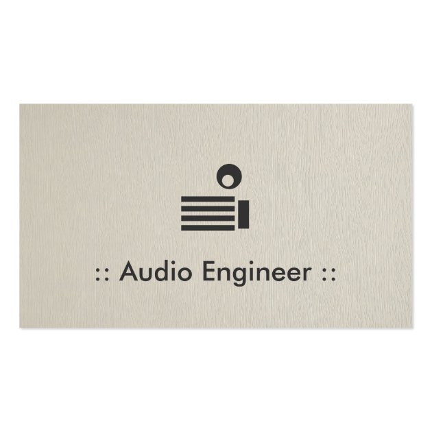Audio Engineer Simple Elegant Professional Business Card Template