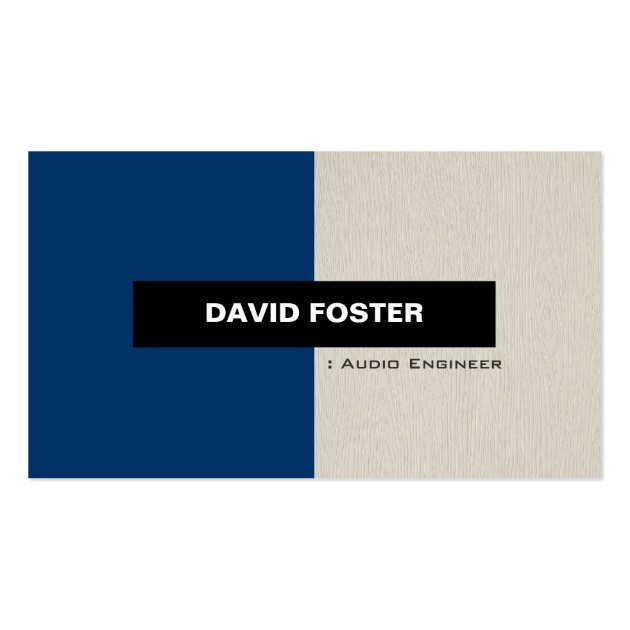 Audio Engineer - Simple Elegant Stylish Business Card Template