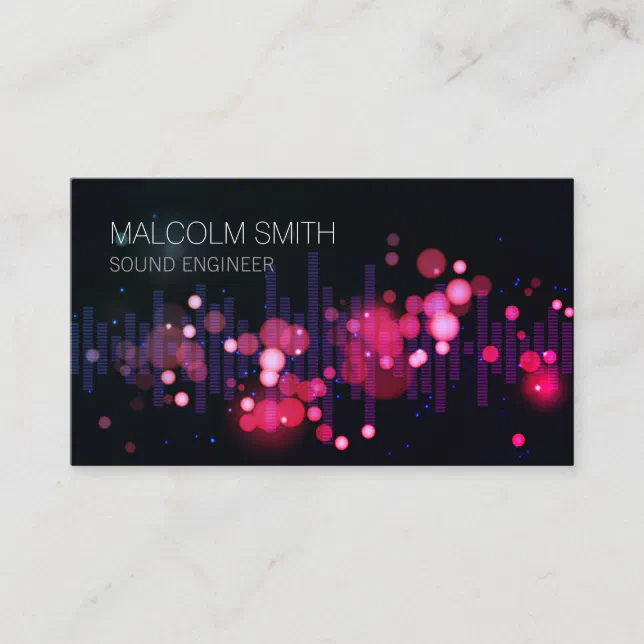 Audio Engineer Sound Wave Equalizer Business Card | Zazzle