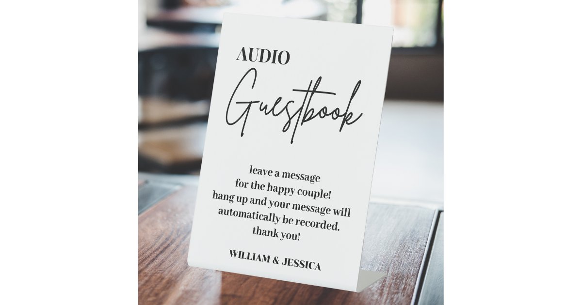 Audio Guestbook | Phone Message Guest Book Sign | Zazzle