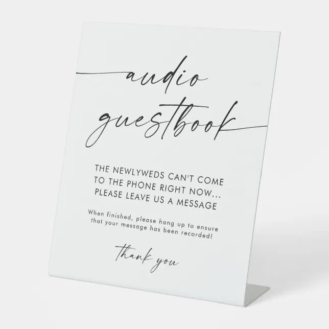 Audio Guestbook Sign | Modern Minimalist Wedding | Zazzle