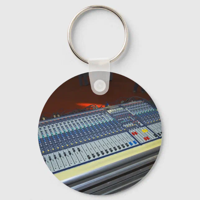 audio mixing console - sound board keychain | Zazzle