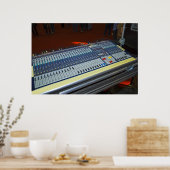 audio mixing console - sound board poster | Zazzle