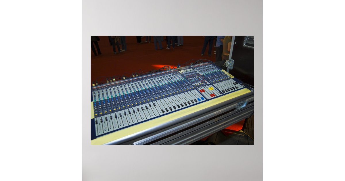audio mixing console - sound board poster | Zazzle