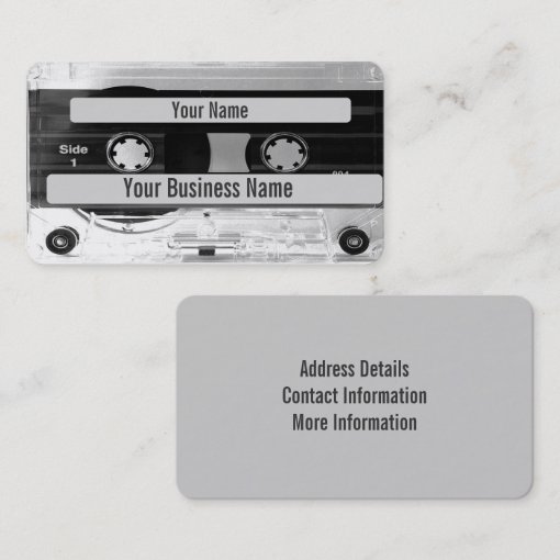 Audio Music Cassette Tape Business Card | Zazzle