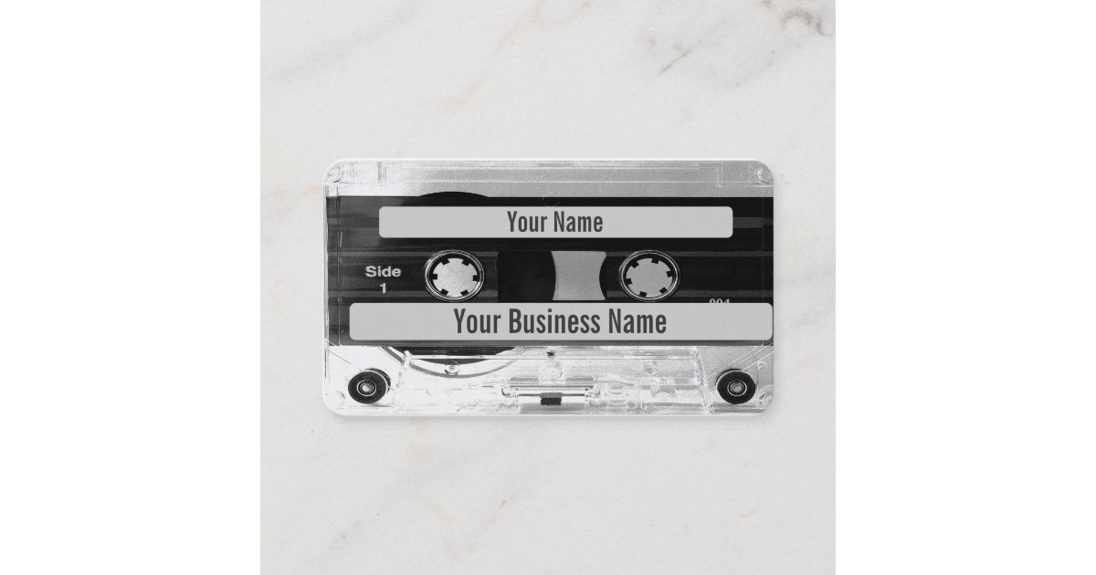 Audio Music Cassette Tape Business Card QR | Zazzle