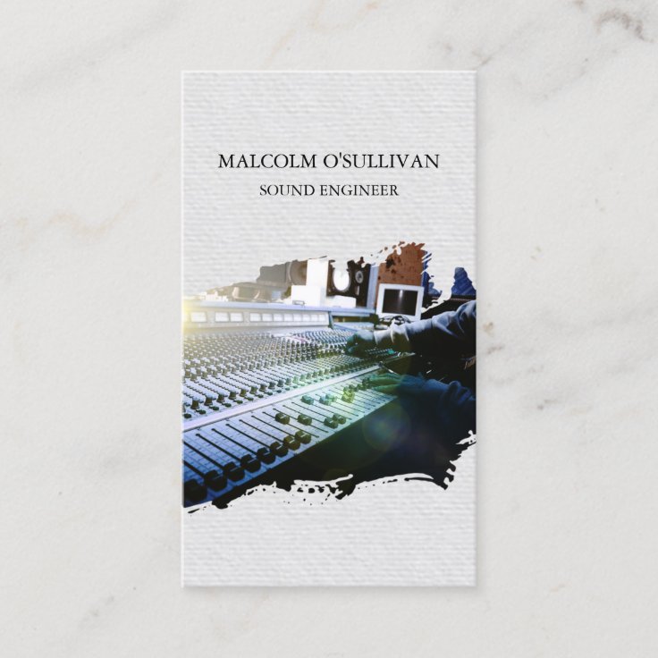 Audio Sound Recording Engineer Business Card | Zazzle