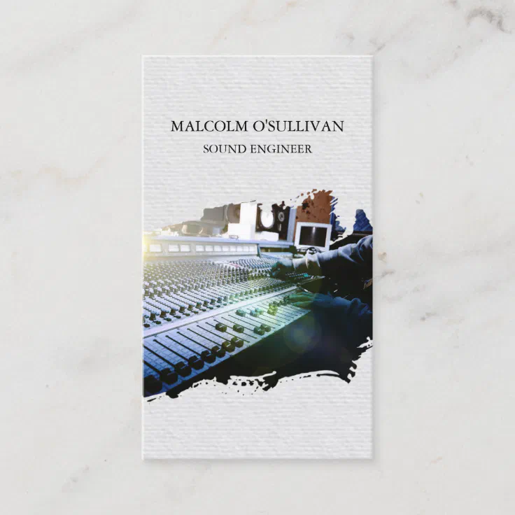 Audio Sound Recording Engineer Business Card | Zazzle