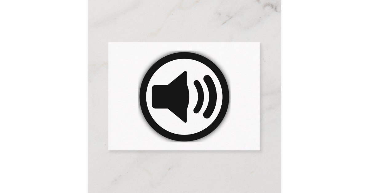 Audio Speaker Business Card | Zazzle