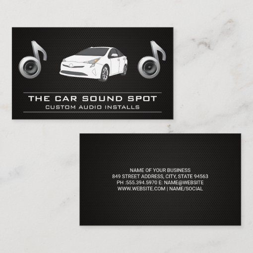 Audio Speaker Subwoofer | Auto Parts Install Business Card | Zazzle
