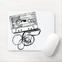 Audio Tape Cassette Retro Mouse Pad | Zazzle