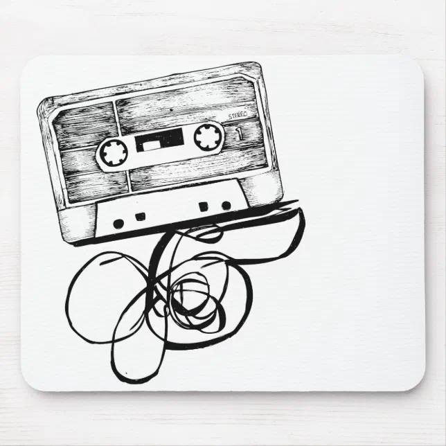 Audio Tape Cassette Retro Mouse Pad | Zazzle
