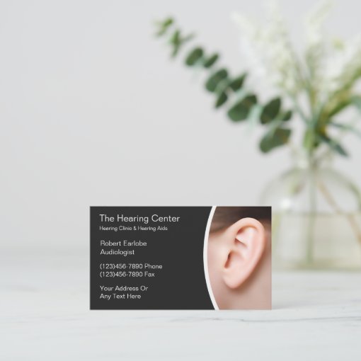 Audiologist Ear Doctor Appointment Business Cards | Zazzle