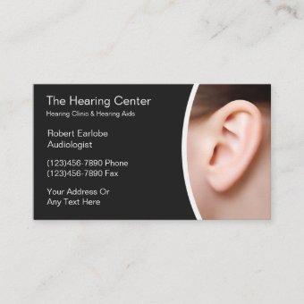 Audiologist Ear Doctor Appointment Business Cards | Zazzle