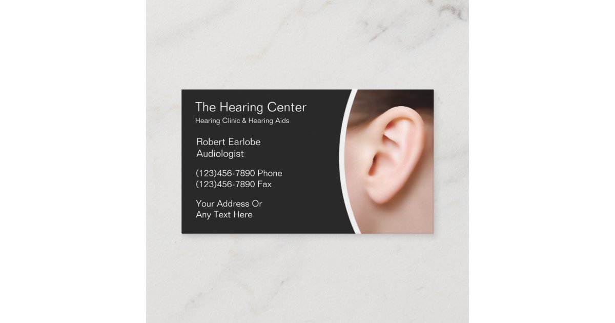 Audiologist Ear Doctor Appointment Business Cards | Zazzle
