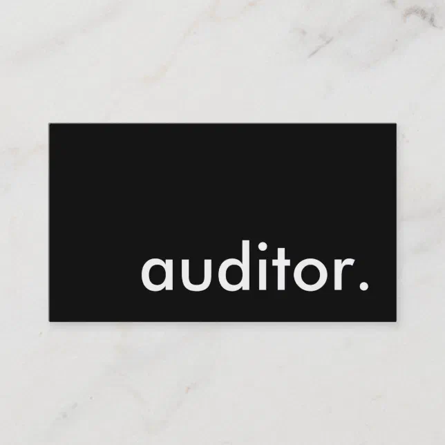 auditor. business card | Zazzle