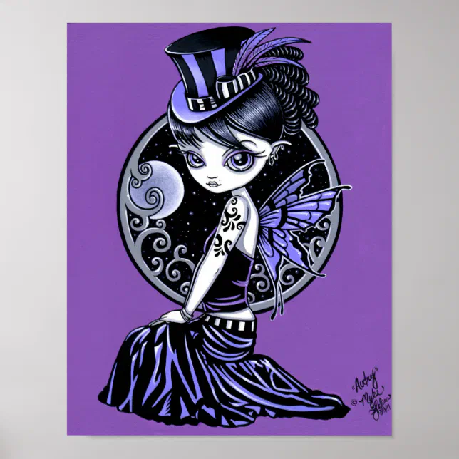 "Audrey" Gothic Victorian Fairy Poster | Zazzle