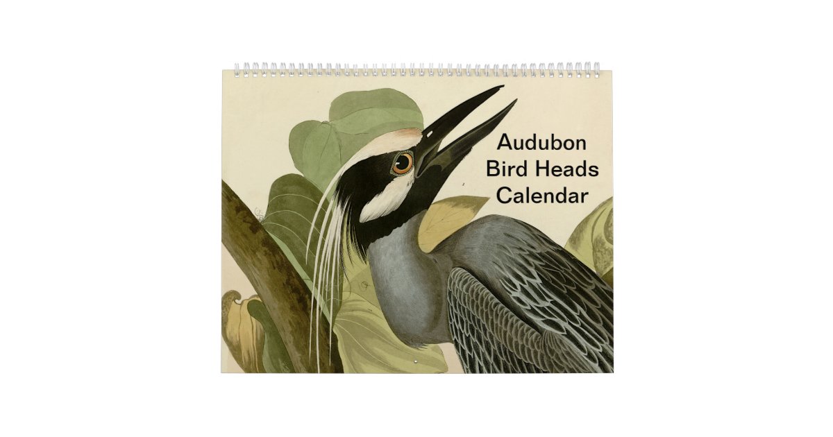 Audubon Bird Heads Calendar | Zazzle