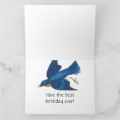 Audubon Bluebird Bird Floral Birthday Card | Zazzle