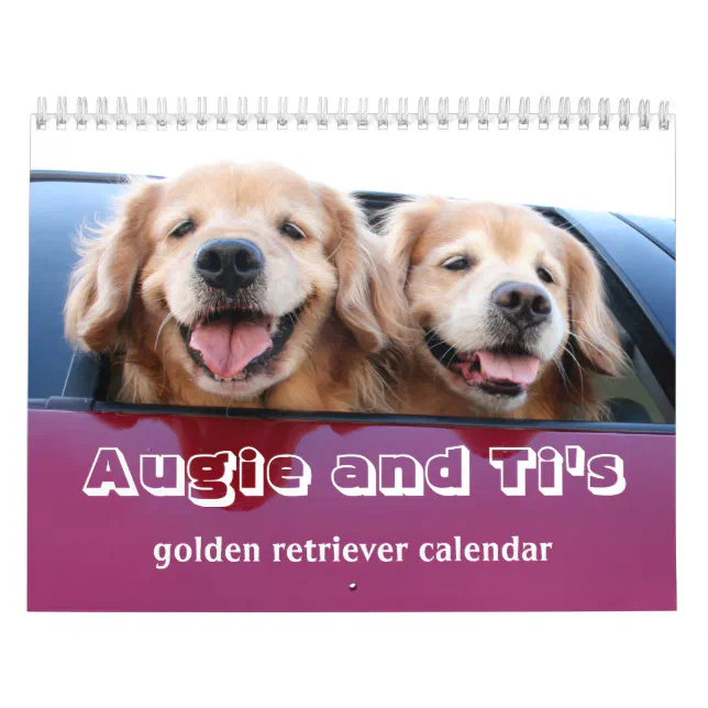 Augie and Ti's 2017 Golden Retriever Calendar | Zazzle