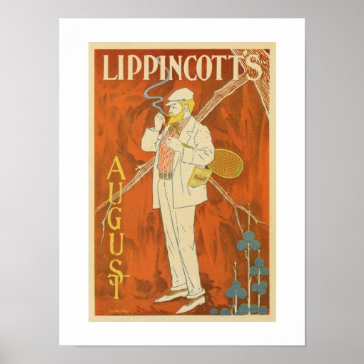 August 1895 Lippincott's magazine Poster | Zazzle