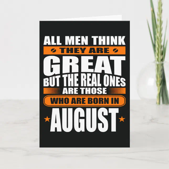 August Birthday (Add Your Text) Card | Zazzle