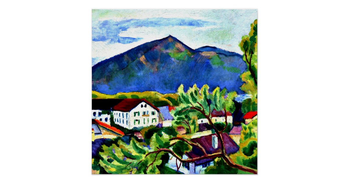 August Macke - Spring Landscape in Tegernsee Poster | Zazzle