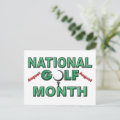 August - National Golf Month Postcard | Zazzle