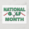 August - National Golf Month Postcard | Zazzle
