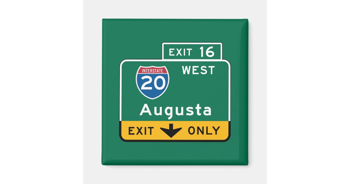 Augusta, GA Road Sign Magnet | Zazzle