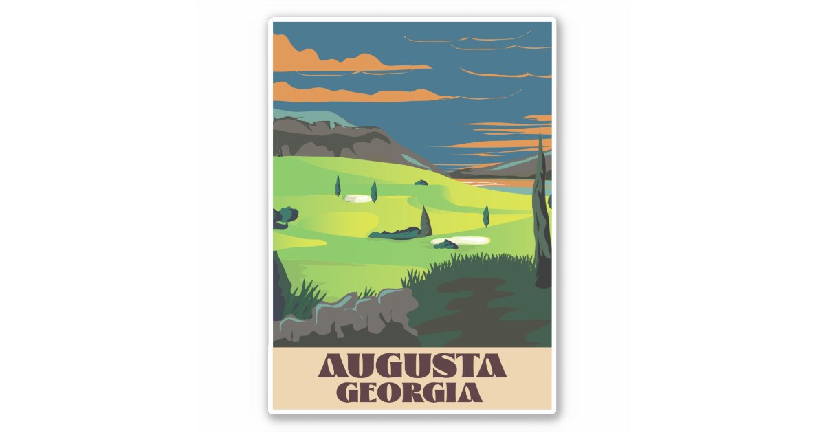 Augusta Georgia Golf poster Sticker | Zazzle