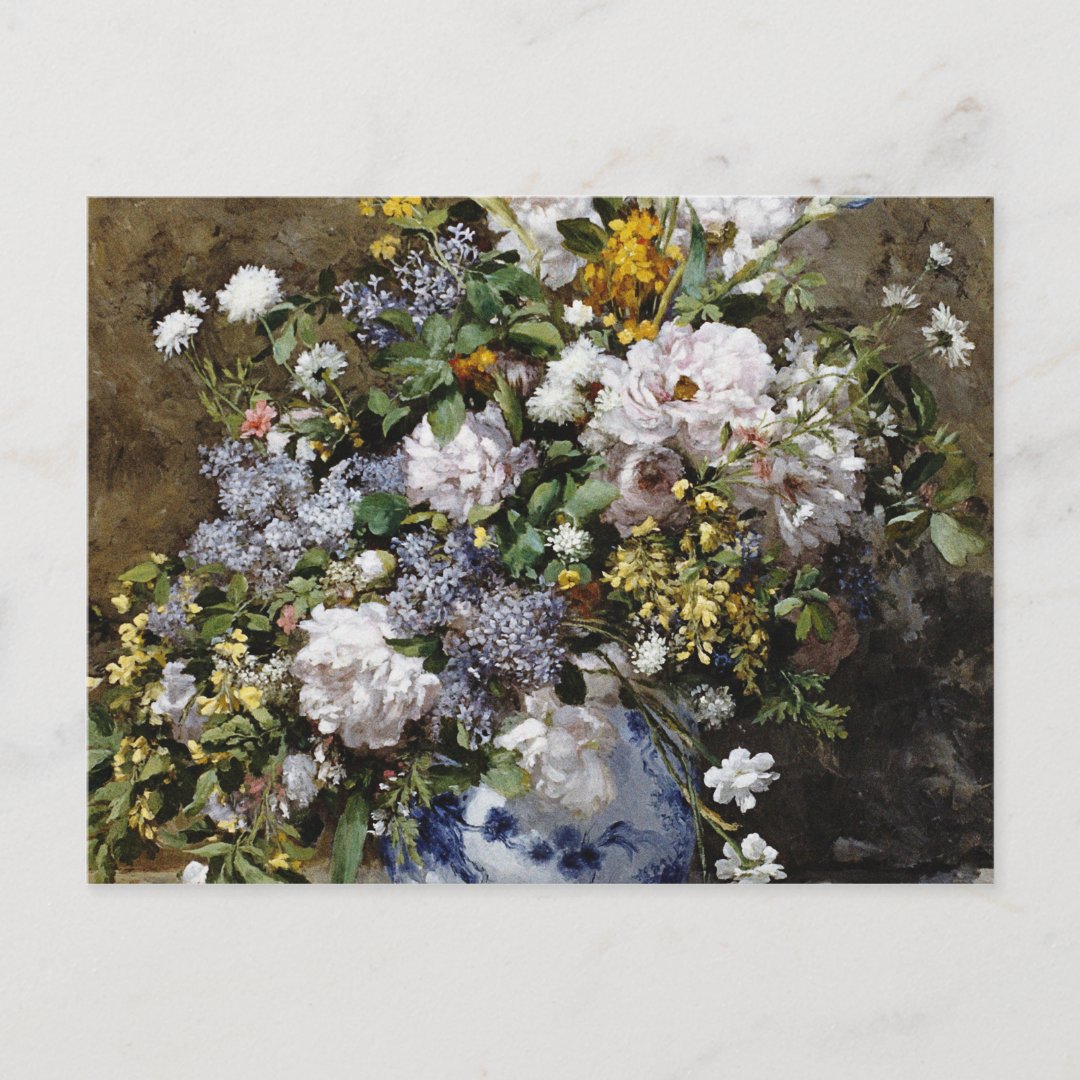 Auguste Renoir - Spring Bouquet .Spring Postcard | Zazzle