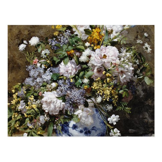 Auguste Renoir - Spring Bouquet .Spring Postcard | Zazzle.com