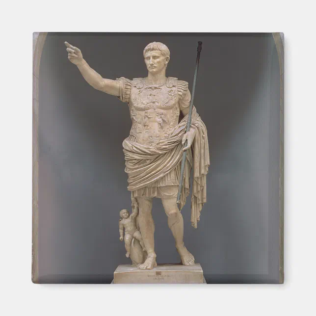 Augustus of Prima Porta, c.20 BC (marble) Magnet | Zazzle