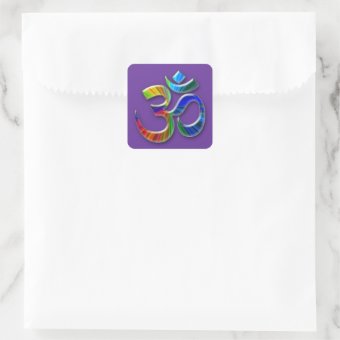 aum square sticker | Zazzle